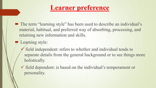 Learner and teacher full | PPTX