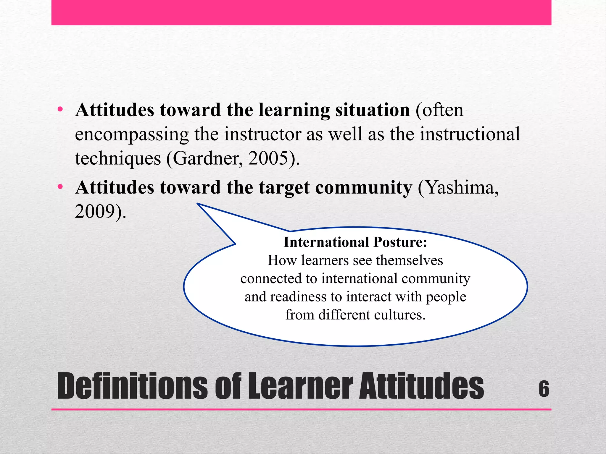 Learner Attitudes | PPTX | Educational Assessment | Education