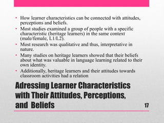 Learner Attitudes | PPTX