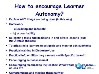 Learner Autonomy | PPT