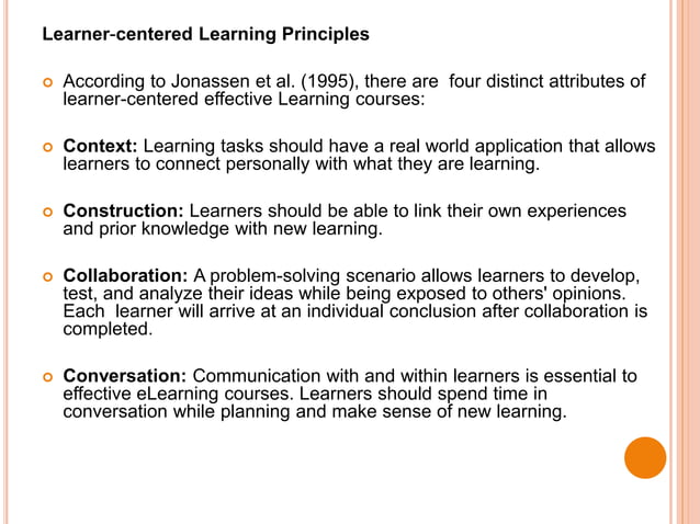 LEARNING CENTERED LEARNING | PPT