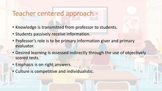 approaches in teaching learning process | PPTX