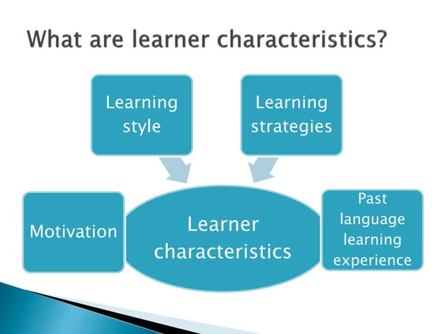 Learner characteristics and needs | PPTX | Educational Assessment ...