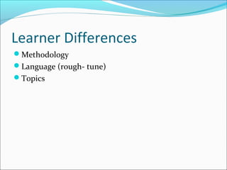 Learner differences | PPT