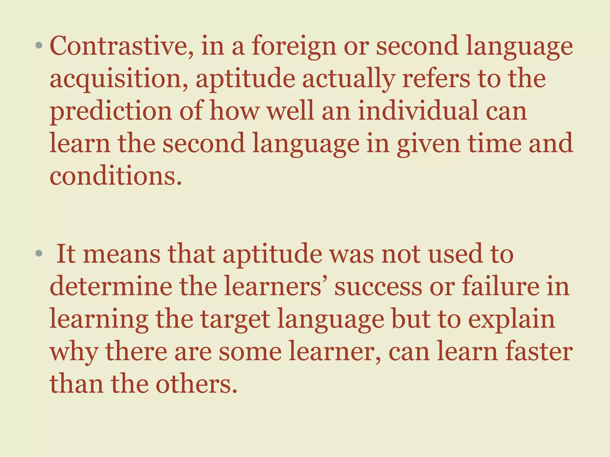 Learner differences in second language acquisition | PPTX