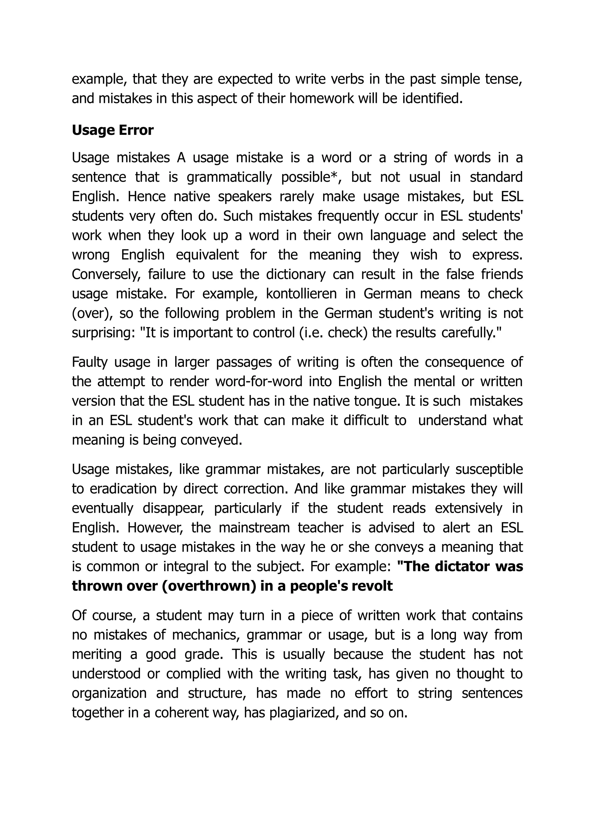 Learner errors | PPTX