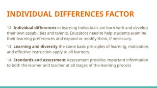 FOCUS ON LEARNING places the student at the center of the educational ...