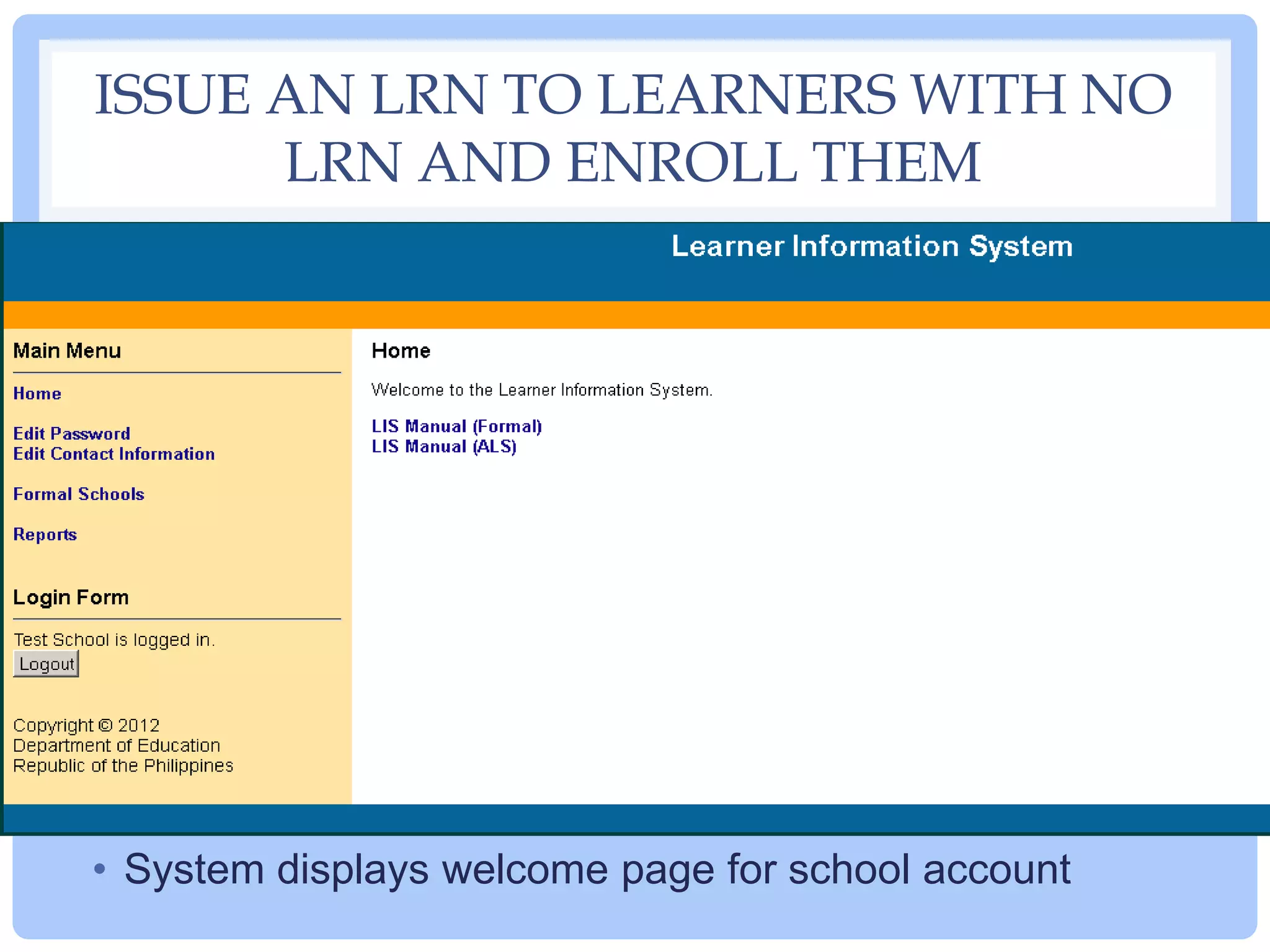 Learner information system | PPTX