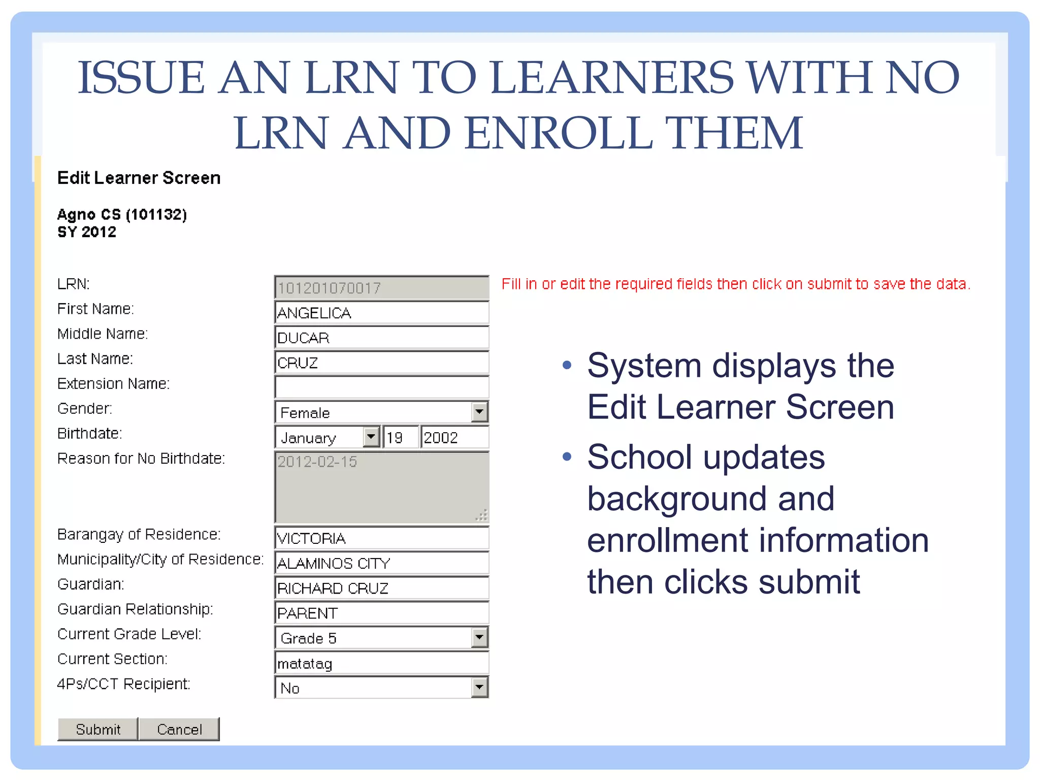 Learner information system | PPTX
