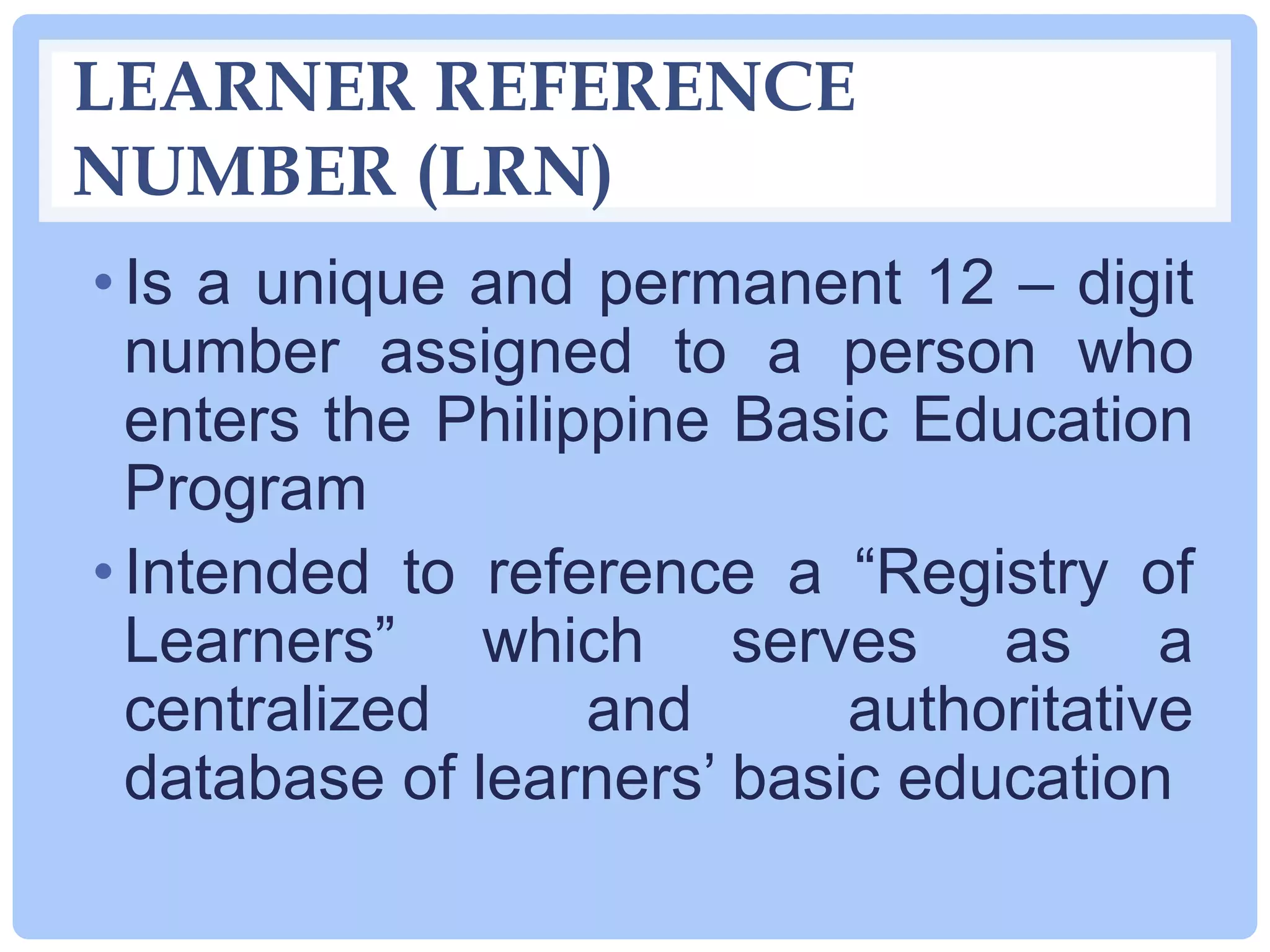 Learner information system | PPTX