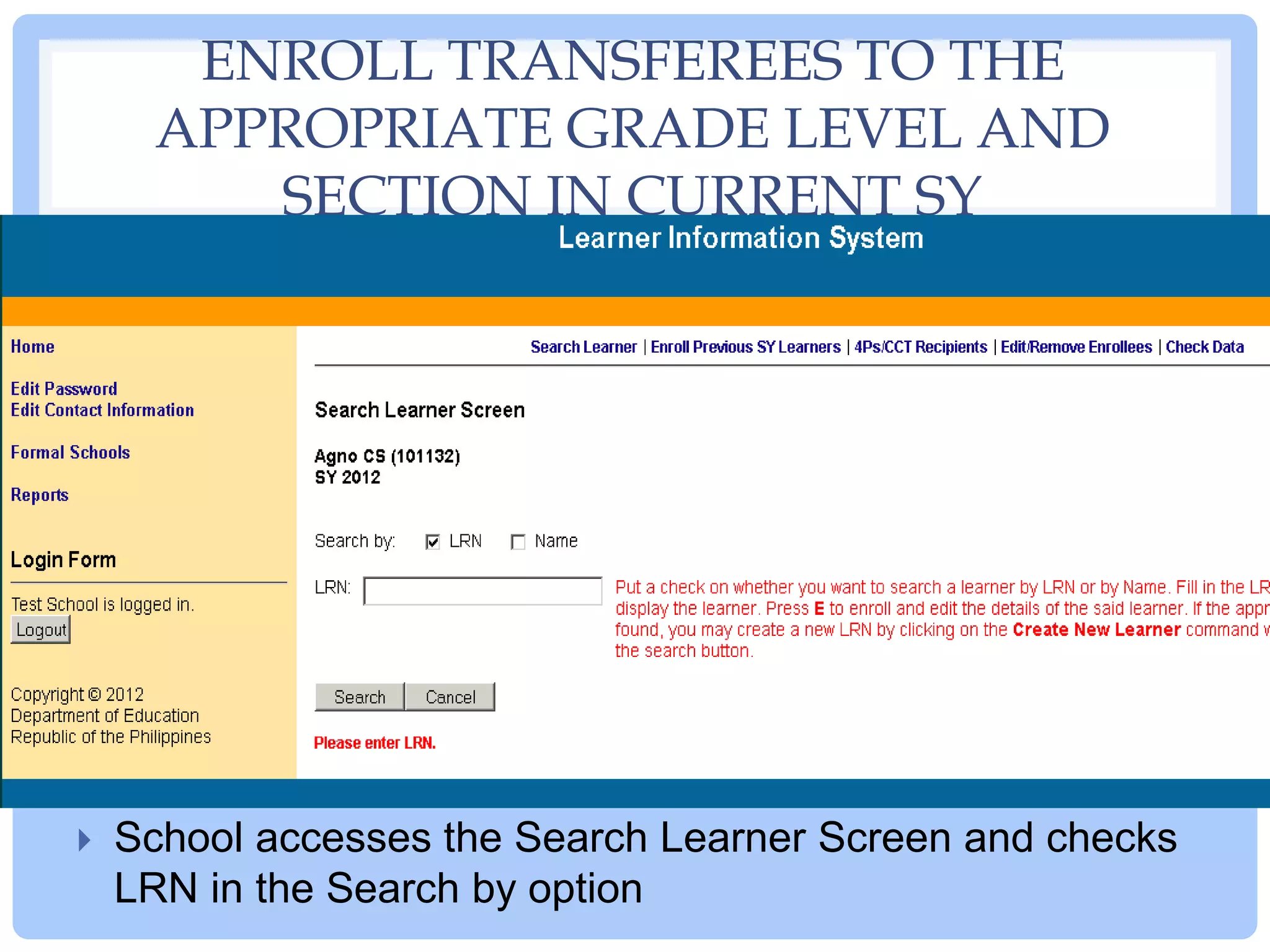 Learner information system | PPTX