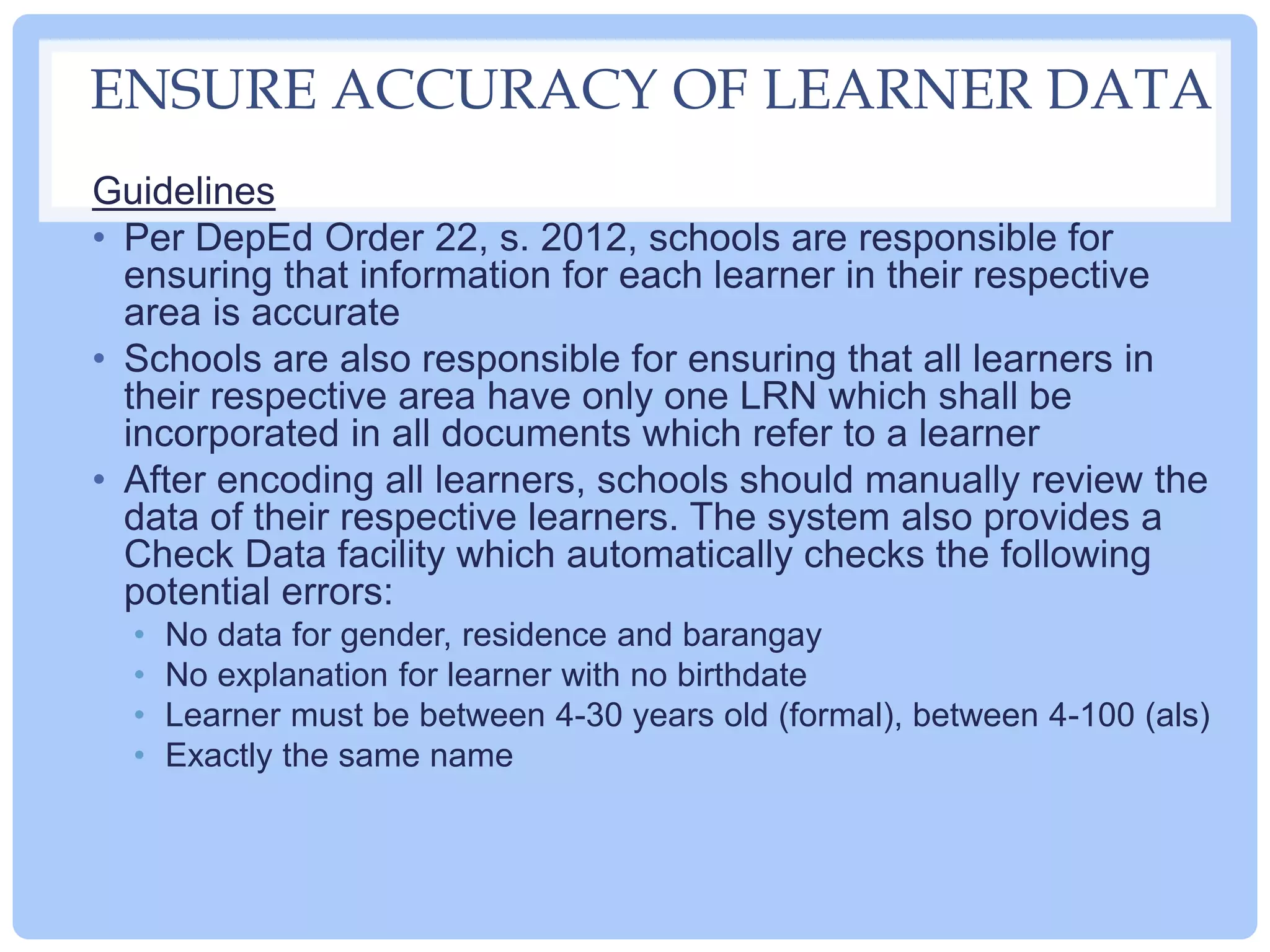 Learner information system | PPTX