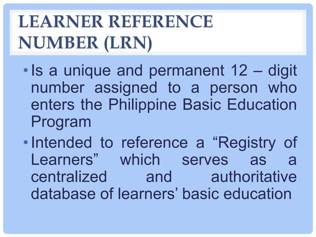 Learner information system | PPTX