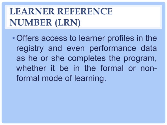 Learner information system | PPTX