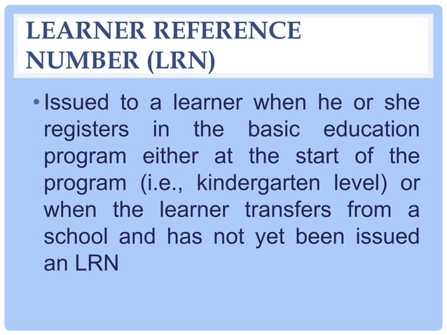 Learner information system | PPTX