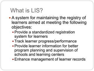 Learner information system v.2.0. | PPTX