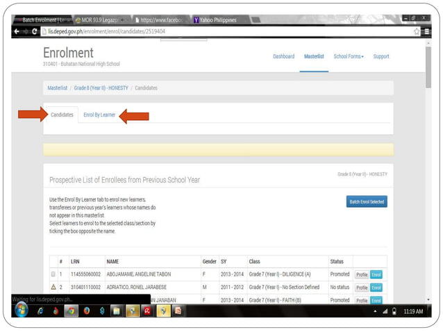 Learner Information System (LIS) Training/ Seminar Module (for Class ...