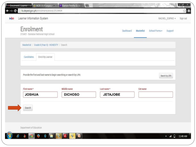 Learner Information System (LIS) Training/ Seminar Module (for Class ...