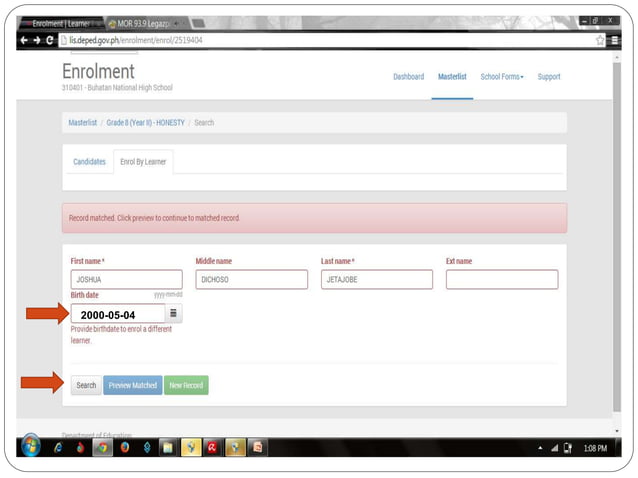Learner Information System (LIS) Training/ Seminar Module (for Class ...