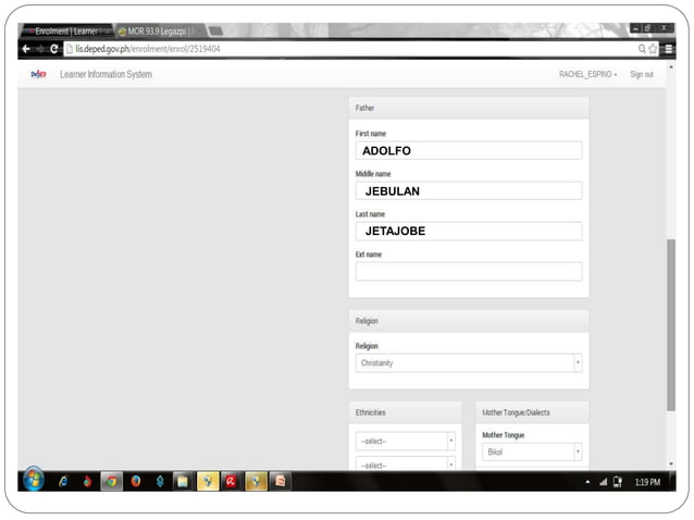 Learner Information System (LIS) Training/ Seminar Module (for Class ...