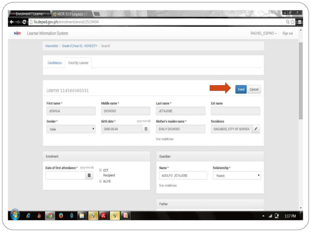 Learner Information System (LIS) Training/ Seminar Module (for Class ...