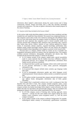 Learner Model's Utilization in the e-Learning Environments | PDF