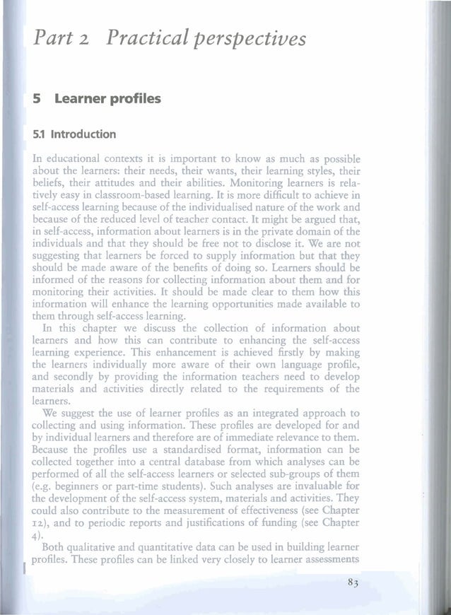 Learner Profile | PDF