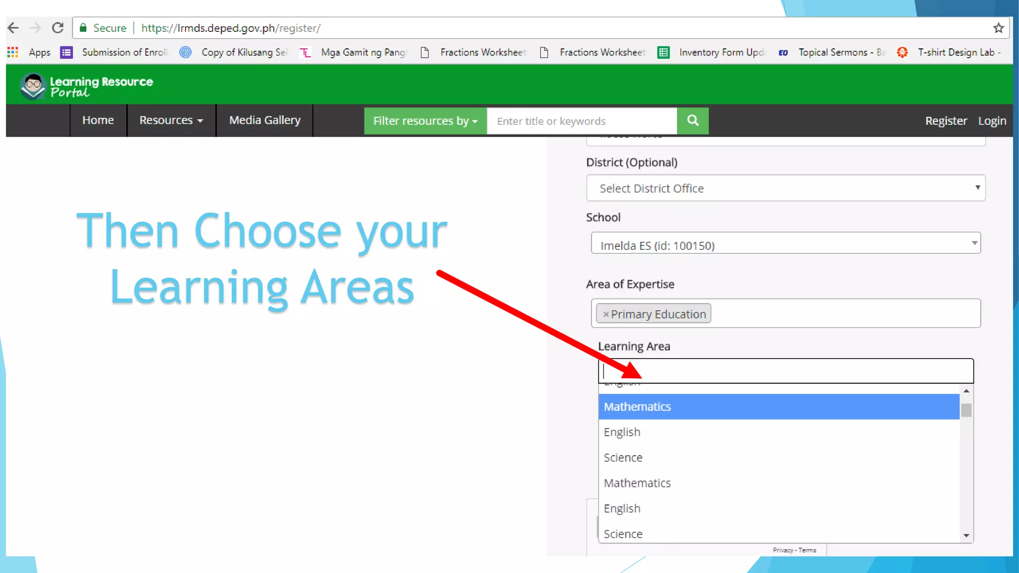 Learner resource portal registration tutorial | PPTX