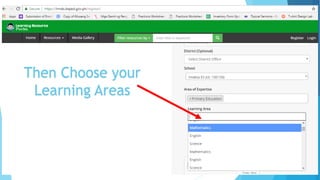 Learner resource portal registration tutorial | PPTX