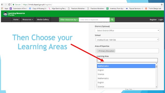 Learner resource portal registration tutorial | PPTX | Education
