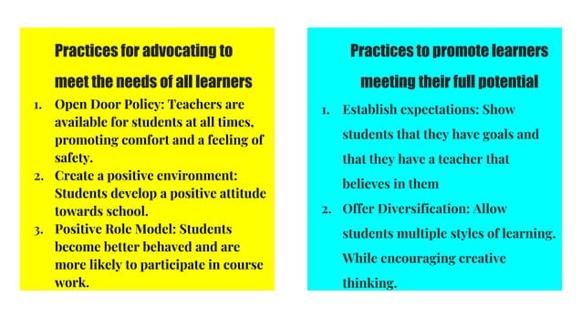 Learner rights and teacher responsibilities presentation | PPTX