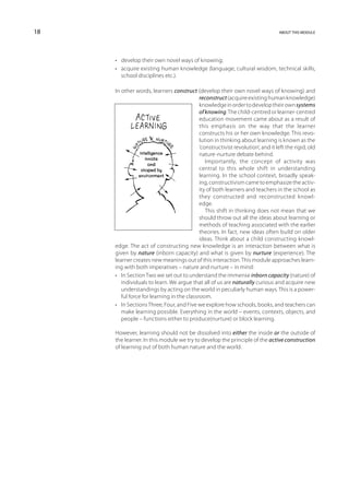 Learners and Learning: Section One: About this module | PDF