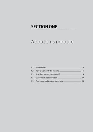 Learners and Learning: Section One: About this module | PDF