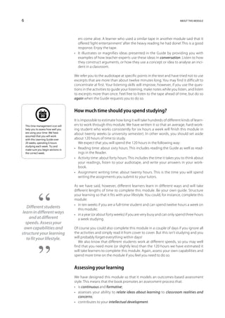 Learners and Learning: Section One: About this module | PDF