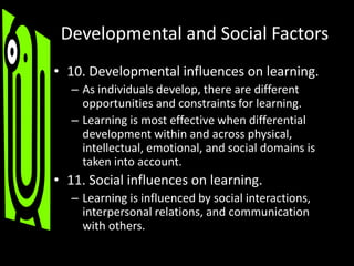 Learners centered psychological principle | PPTX