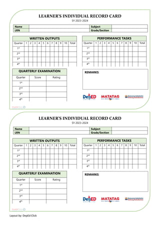 LEARNER'S INDIVIDUAL RECORD CARD.docx