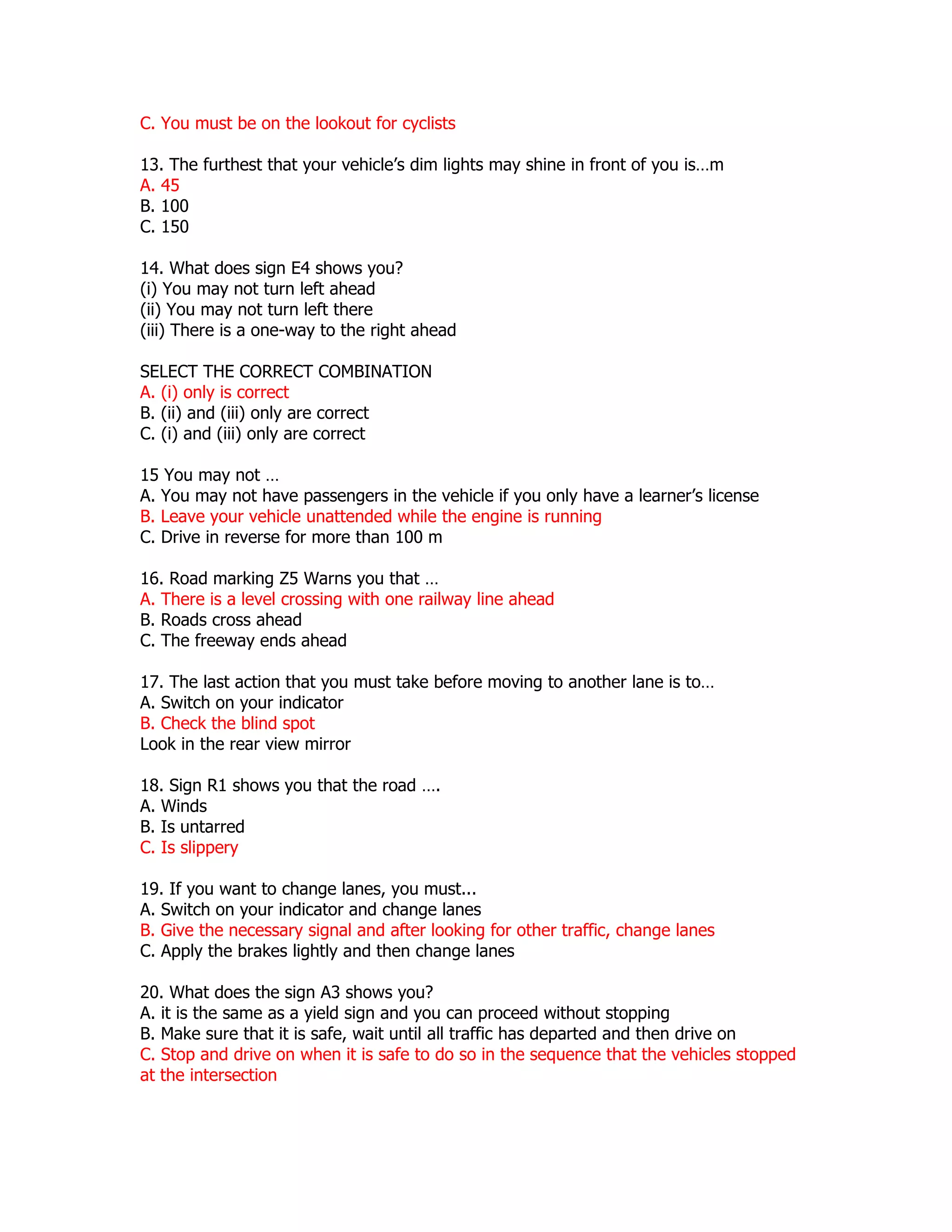 Learners test a | DOC