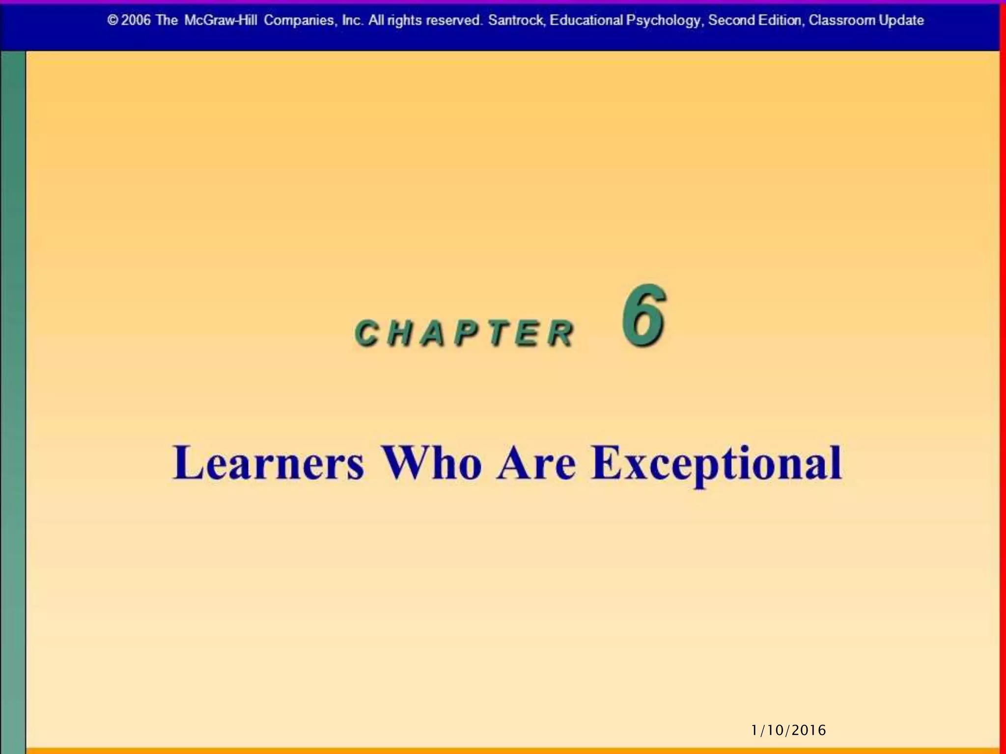 Learners who are exceptional | PPTX