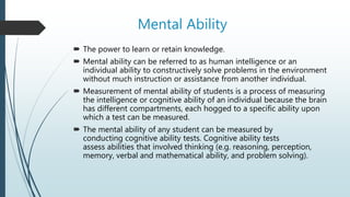 Learners with different mental abilities | PPT