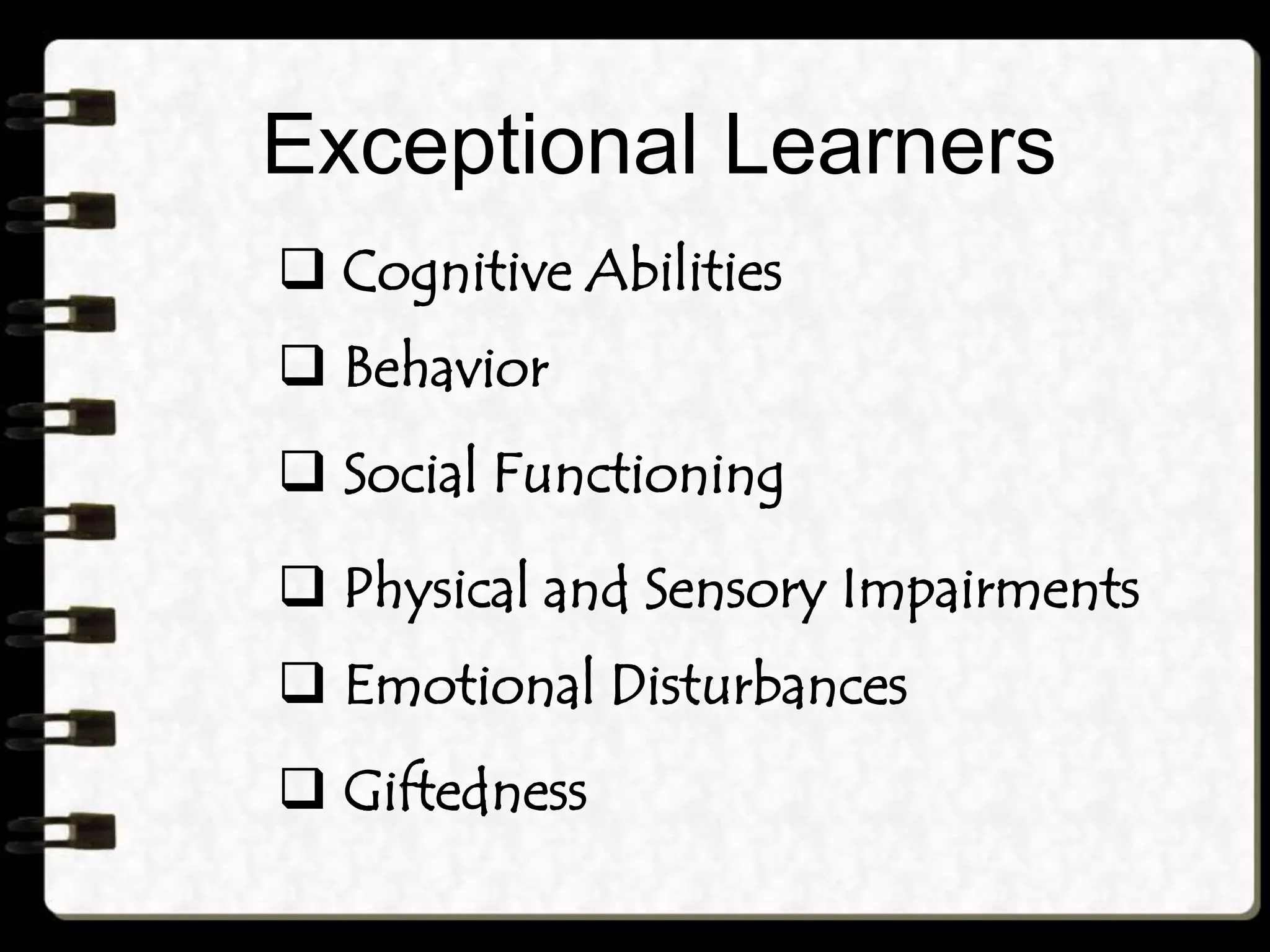 Learners with exceptionalities | PPTX