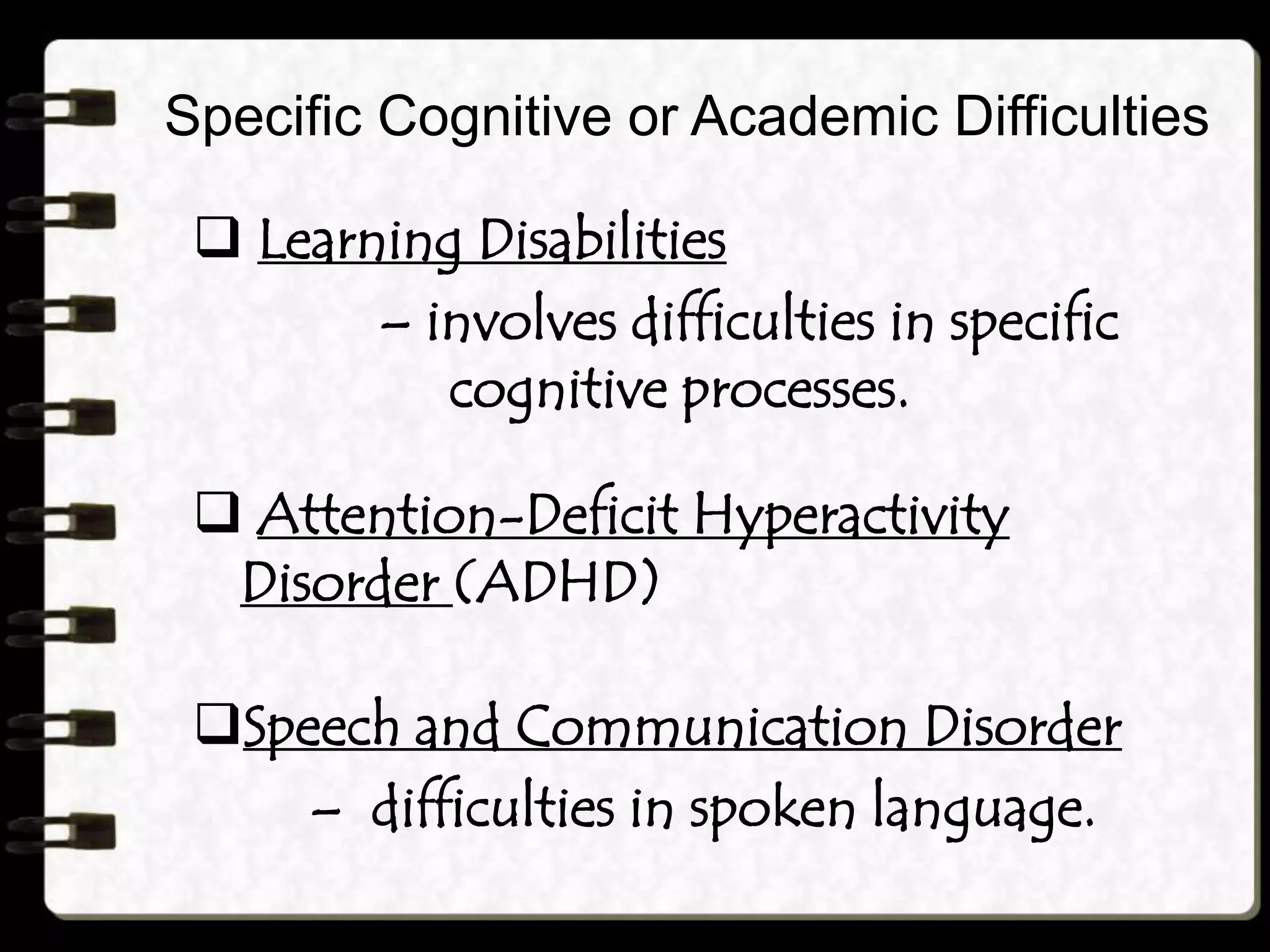 Learners with exceptionalities | PPTX
