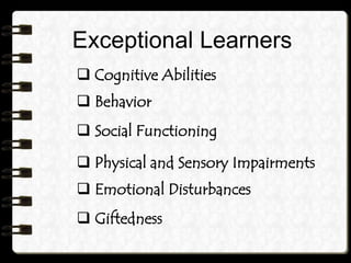 Learners with exceptionalities | PPTX
