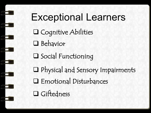 Learners with exceptionalities | PPTX