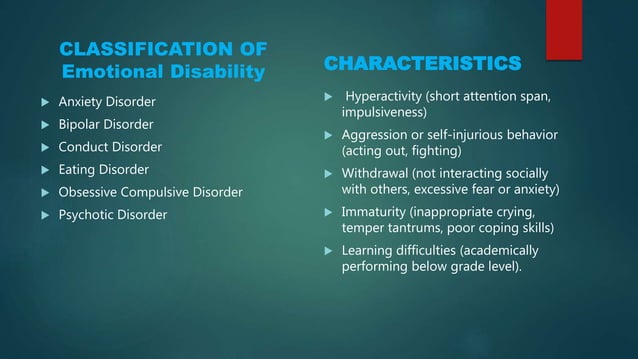 Learners with exceptionalities | PPTX | Brain and Nervous System Disorders | Diseases and Conditions