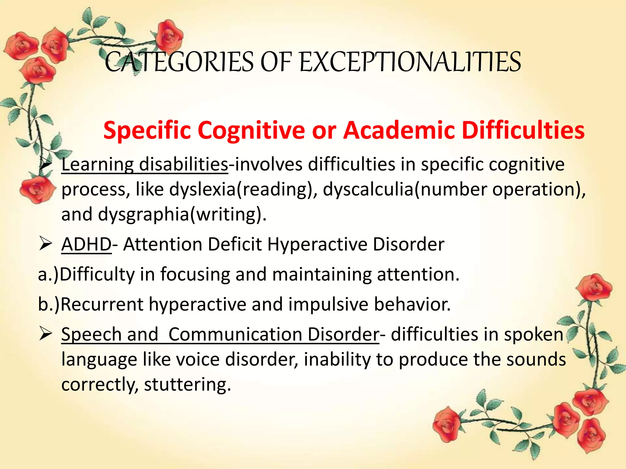 Learners with exceptionalities | PPTX