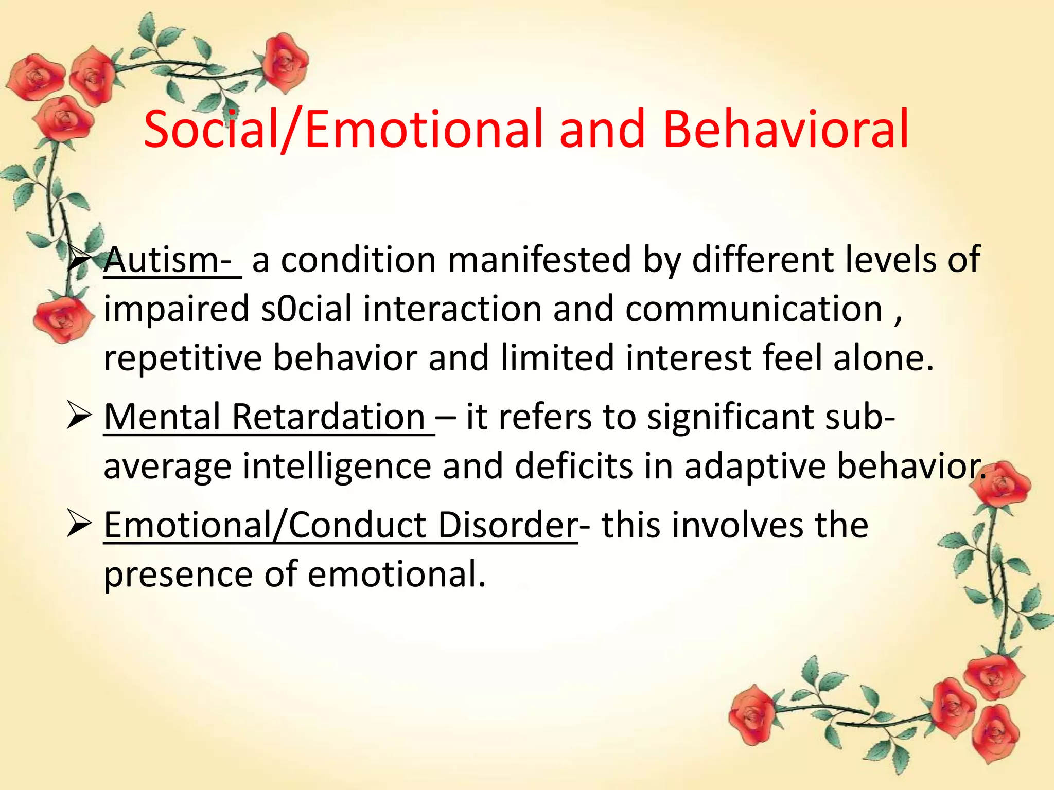 Learners with exceptionalities | PPTX