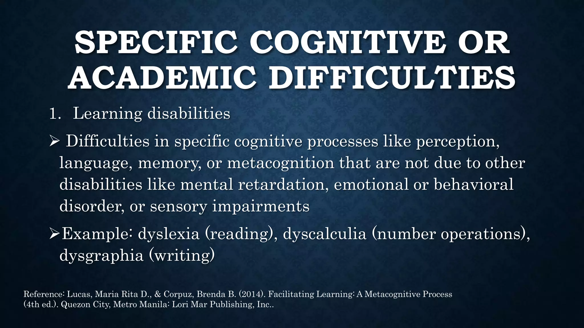 Learners with exceptionalities | PPTX