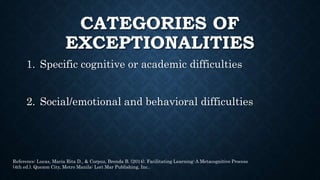 Learners with exceptionalities | PPTX