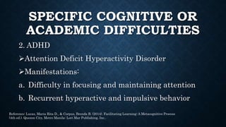 Learners with exceptionalities | PPTX