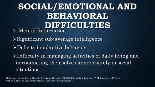 Learners with exceptionalities | PPTX | Brain and Nervous System Disorders | Diseases and Conditions
